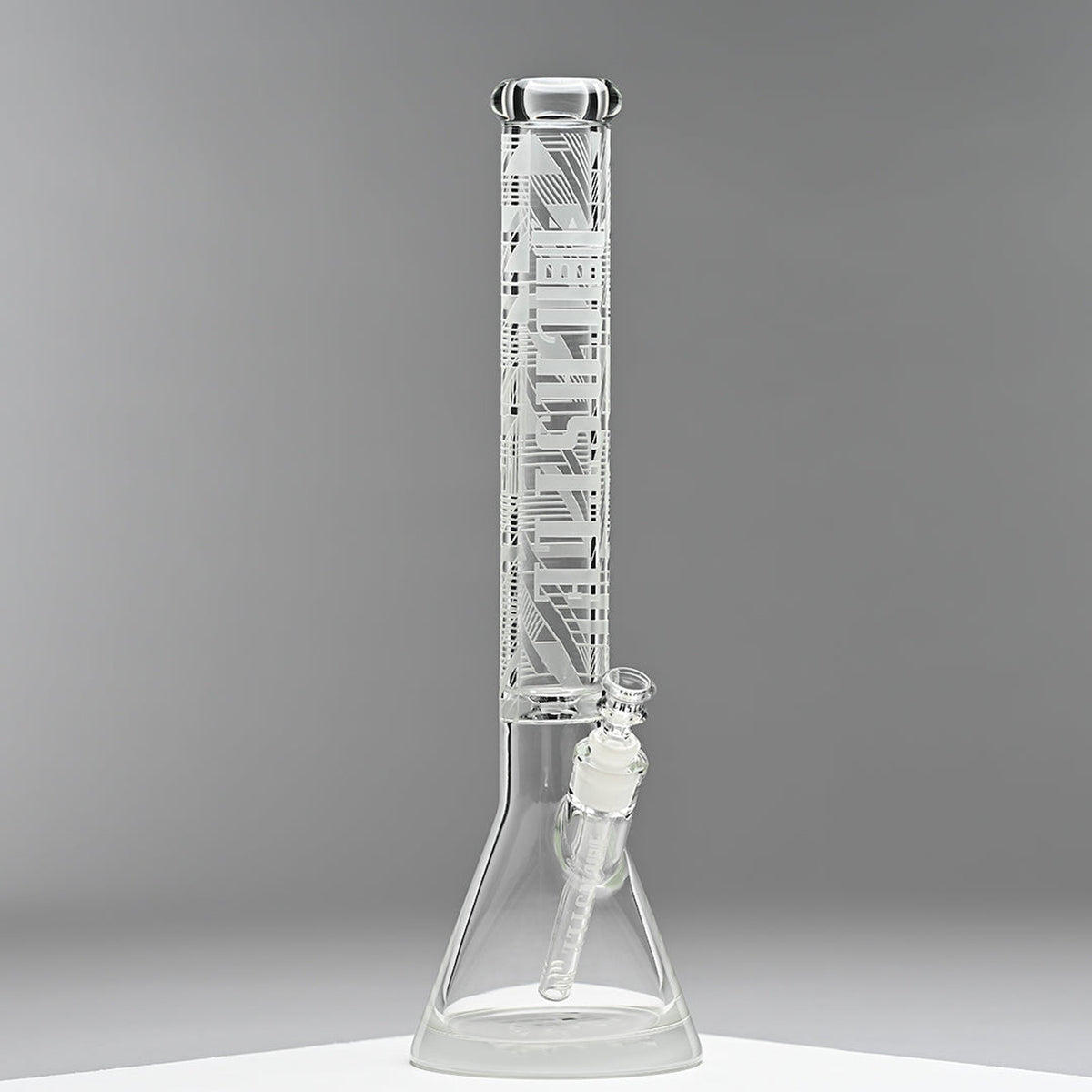 Castle Glass 18" Glass Beaker Bong - Lines - Smoke & Vape