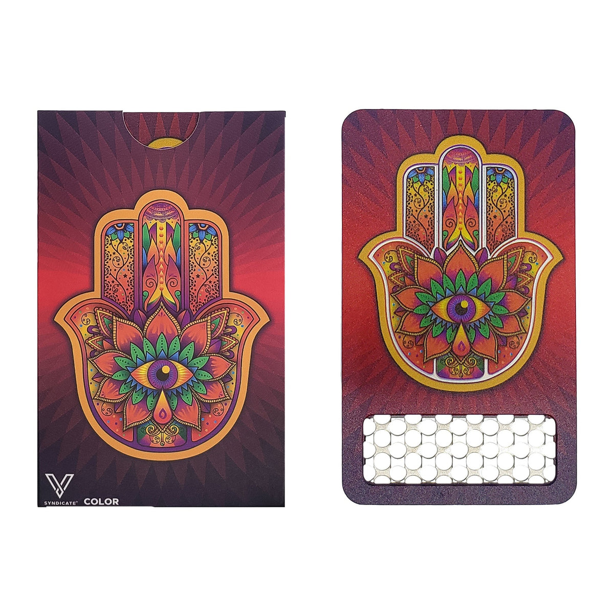 V-Syndicate Grinder Card - Hamsa Red - Smoke & Vape Shop