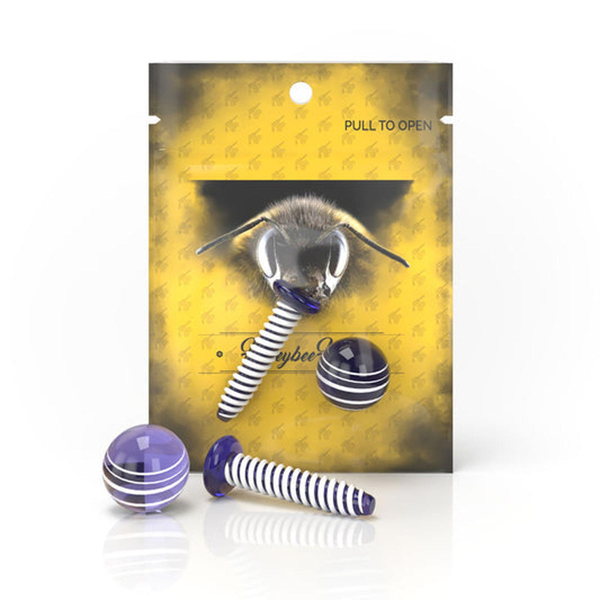 Honeybee Herb Dab Screw Set - Clear - Smoke & Vape
